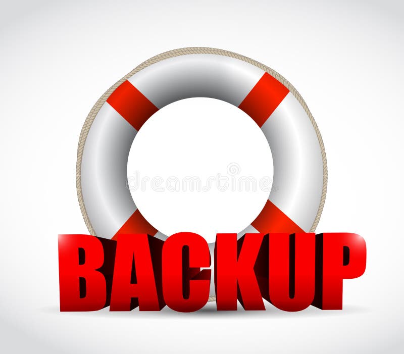 Backup Sign Connected To Electronics. Illustration Stock Illustration ...