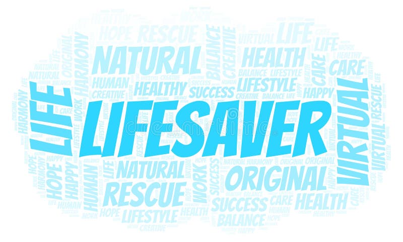 Lifesaver word cloud stock illustration. Illustration of fonts - 143109750