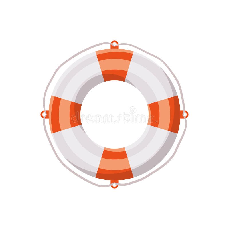 Lifesaving Float in White Background Stock Vector - Illustration of ...
