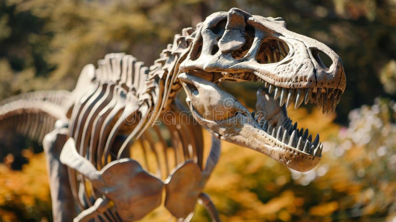 A Lifesize Model of a Dinosaur Skeleton with Information and Fun Facts ...