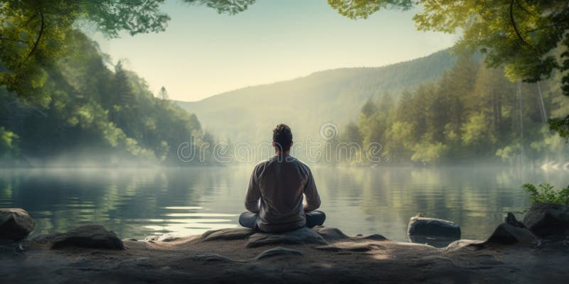 Lifestyle Image of a Man in a Calm Setting. Calm Moment, Mindfulness ...