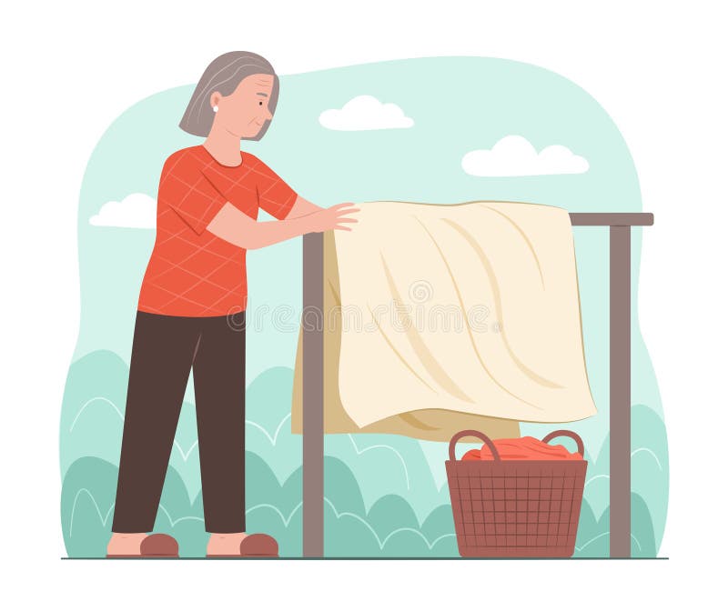 Cartoon Drying Clothes Stock Illustrations – 838 Cartoon Drying Clothes ...