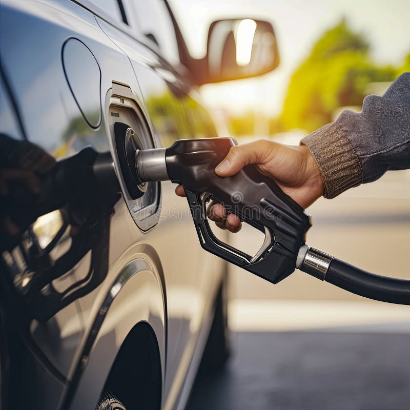 Lifestyle Photo Driver Pumping Gas Stock Photo - Image of industry ...