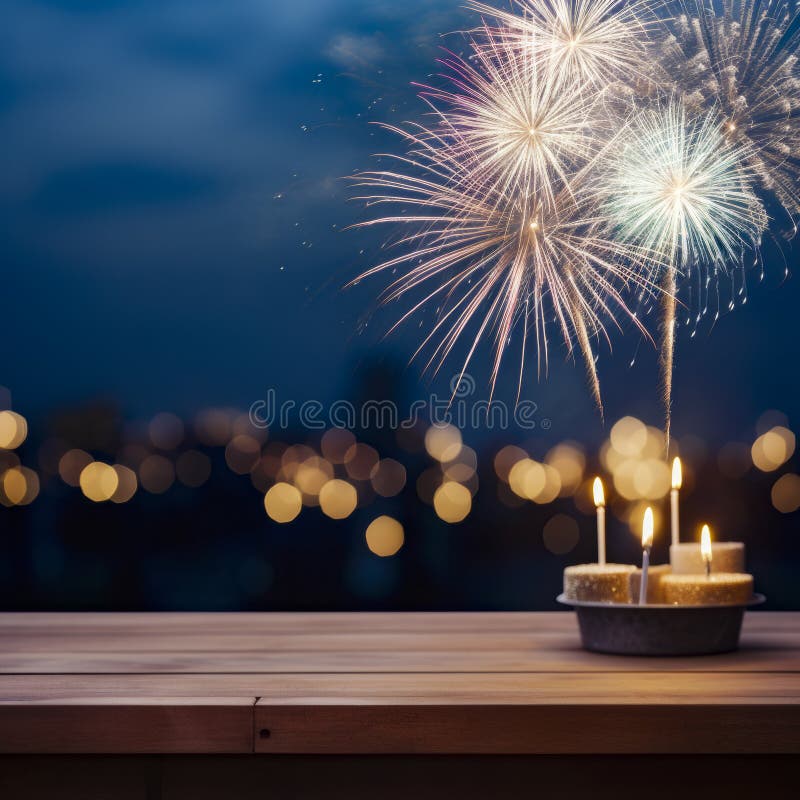 Lifestyle Photo Fireworks with Room for Text Stock Image - Image of ...