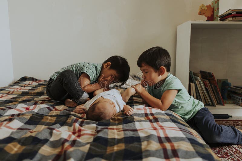 Lifestyle Portrait of a Brotherly Love Stock Image - Image of fraternal ...