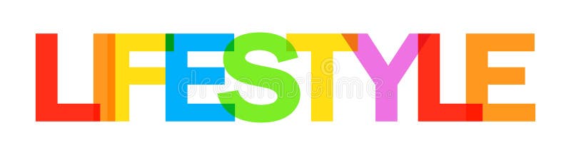 Lifestyle Word Banner Multicolor, Vector Illustration Stock Vector ...