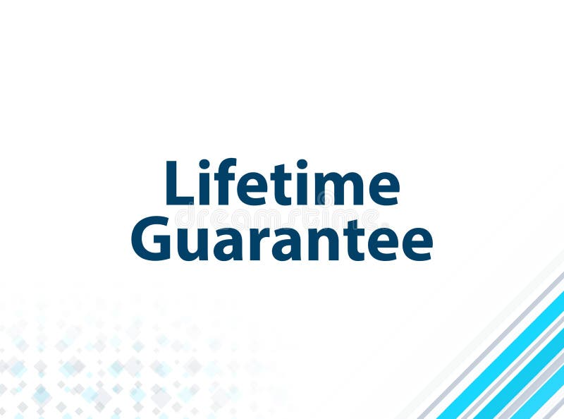 Lifetime Guarantee Modern Flat Design Blue Abstract Background Stock ...