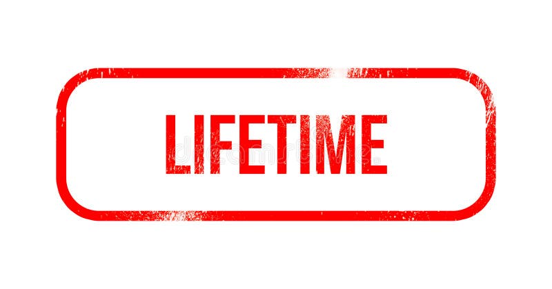 Lifetime - Red Grunge Rubber, Stamp Stock Illustration - Illustration ...