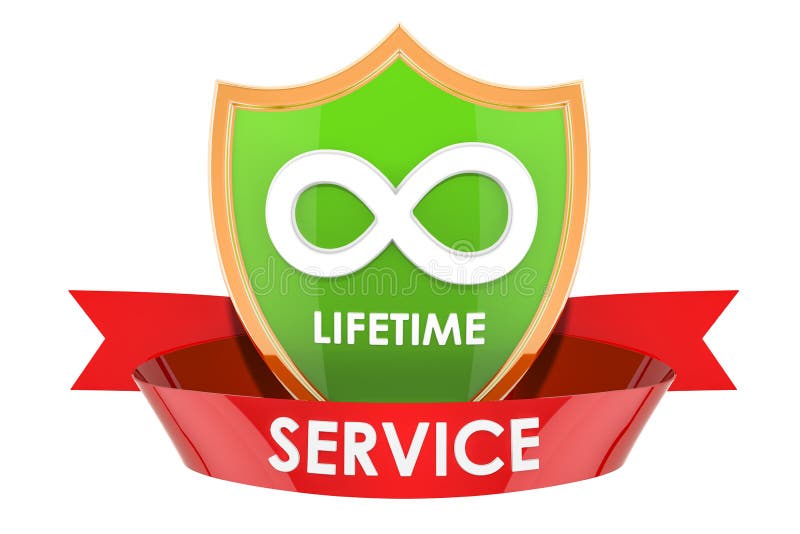 Lifetime Service - Stamp On Red Wax Seal. Stock Illustration ...