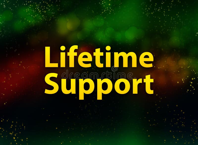 Lifetime Support Modern Flat Design Blue Abstract Background Stock ...