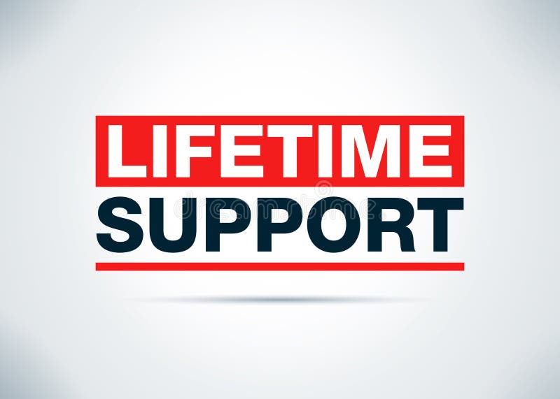 Lifetime Support Abstract Flat Background Design Illustration Stock ...