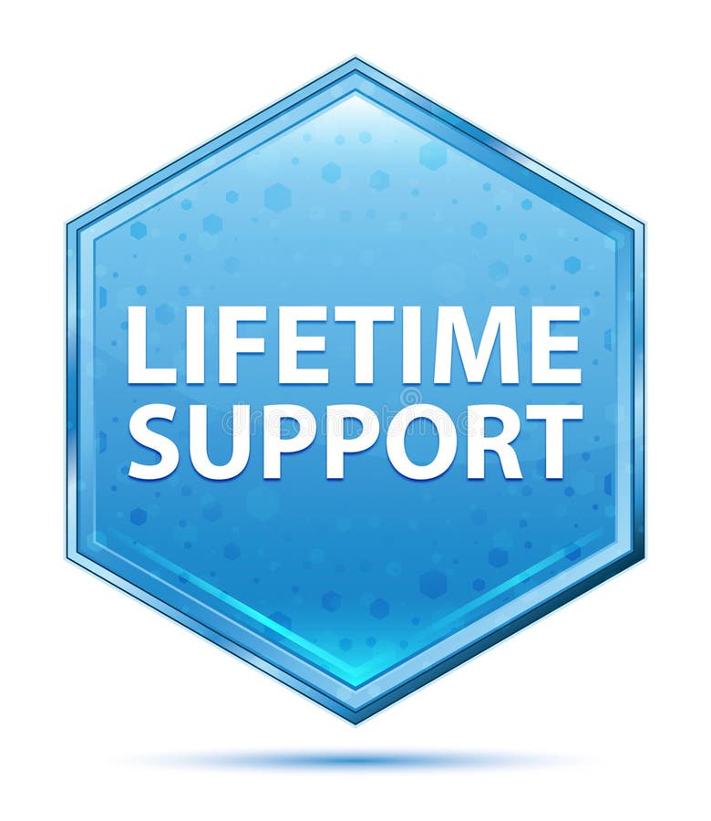 Lifetime Support Modern Flat Design Blue Abstract Background Stock ...