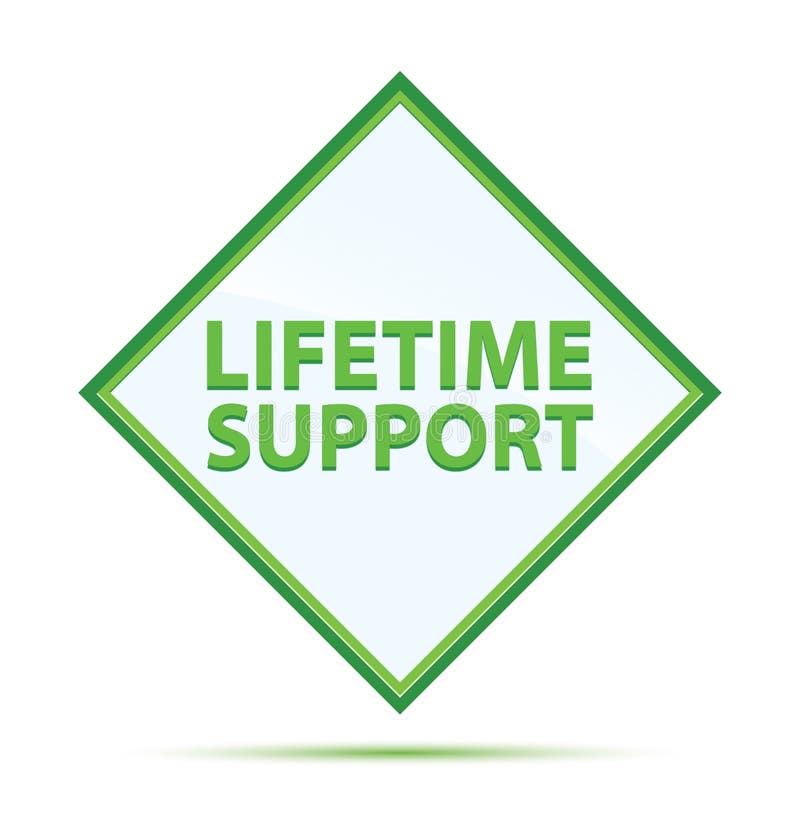 Lifetime Support Magical Glassy Sunburst Blue Button Sky Blue ...