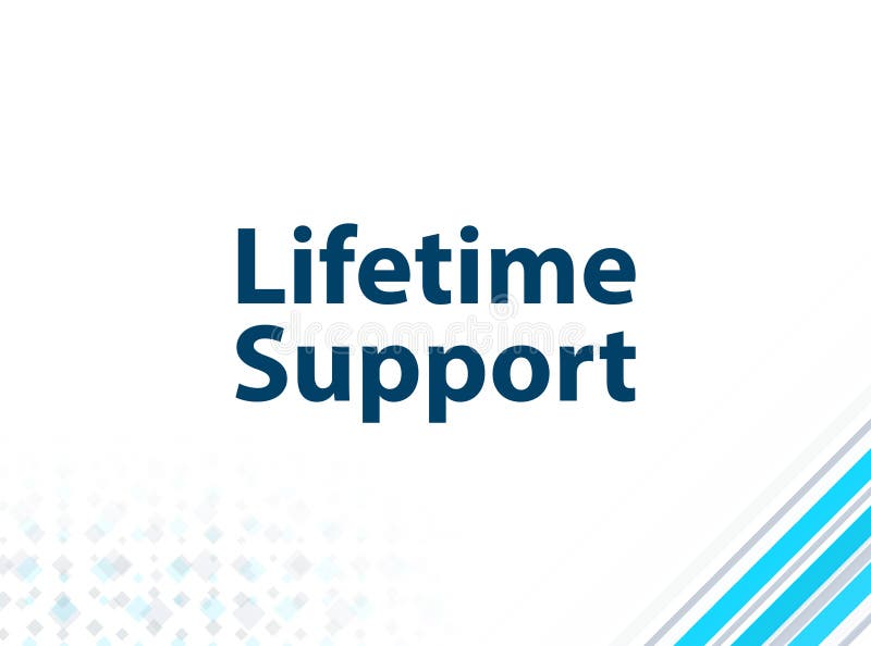 Lifetime Support Modern Flat Design Blue Abstract Background Stock ...