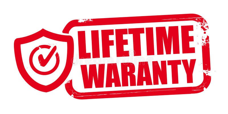 Lifetime Warranty Stamp Vector Illustration on White Background Stock ...