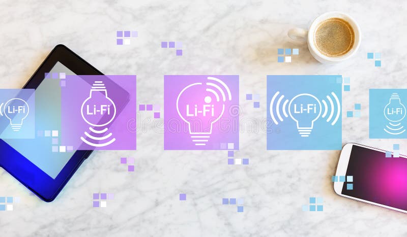 LiFi Theme with Tablet and Phone Stock Photo - Image of phone, lifi ...