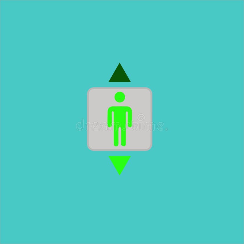 Lift Arrow Light Down Icon Vector Illustration Stock Illustration ...