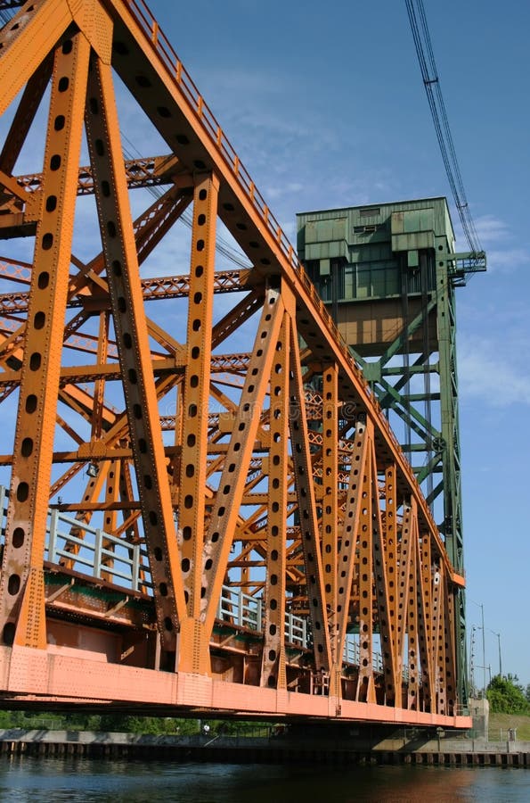 Lift Bridge stock photo. Image of steel, bridge, orange - 5633434