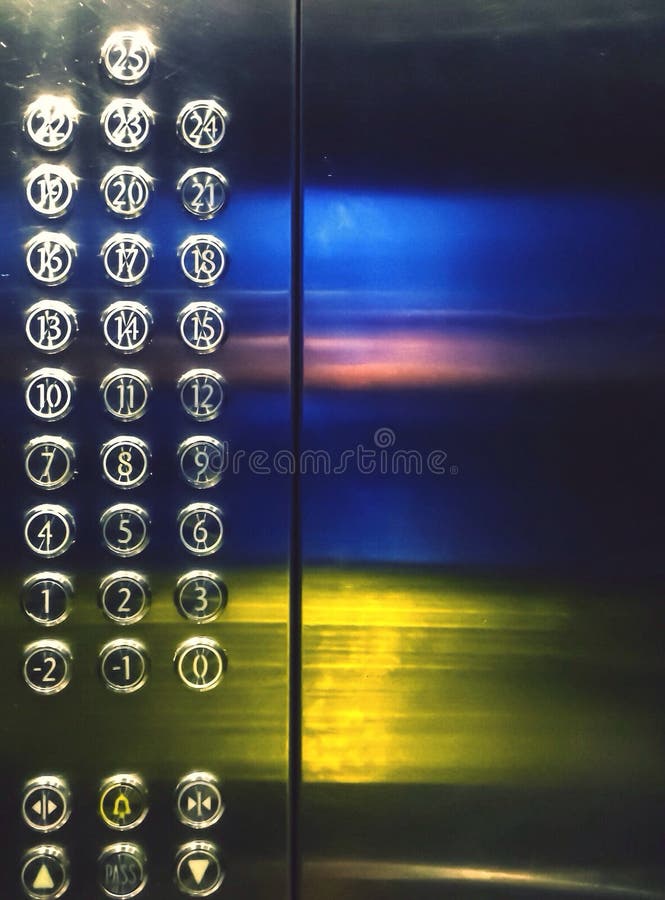 In the lift stock image. Image of bright, lift, numbers - 99830945