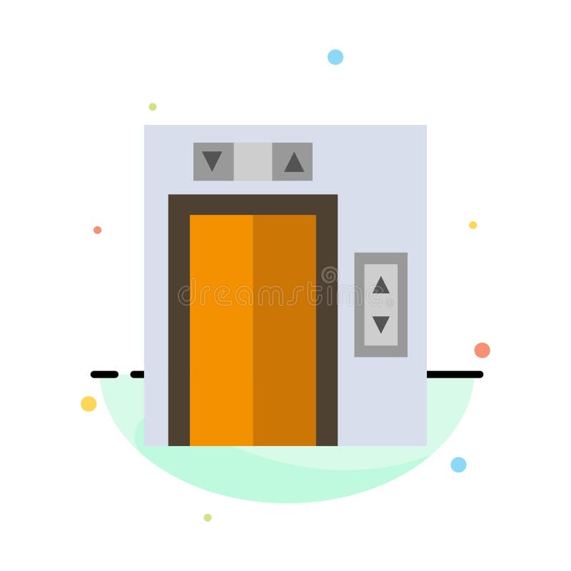 Lift, Building, Construction Abstract Flat Color Icon Template Stock ...