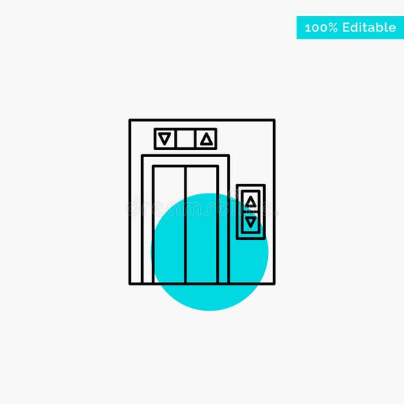Lift, Building, Construction Turquoise Highlight Circle Point Vector ...
