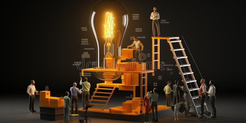 Lift and Business Creativity New Idea To Discovery Innovation ...