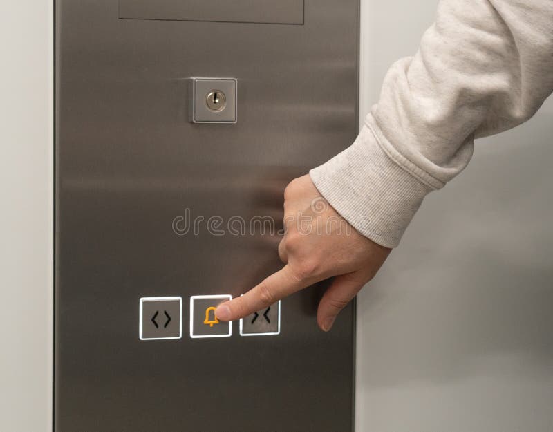 Alarm lift button stock photo. Image of alarm, lift - 136609600