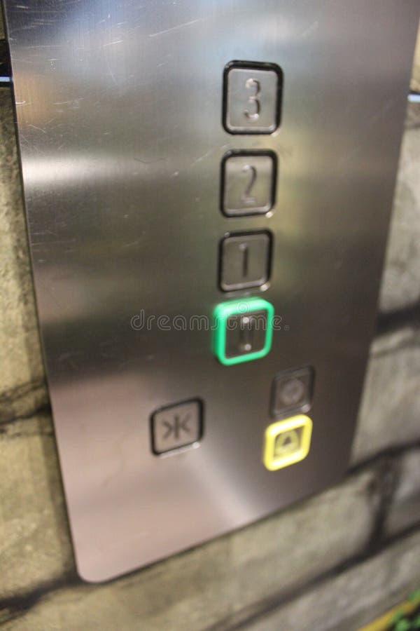 Lift Control Panel Taken Inside Lift, Image Blurred and Defocused ...