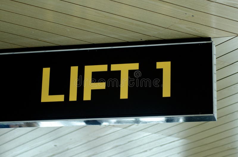 Lift and elevator sign stock image. Image of indoors - 34413705