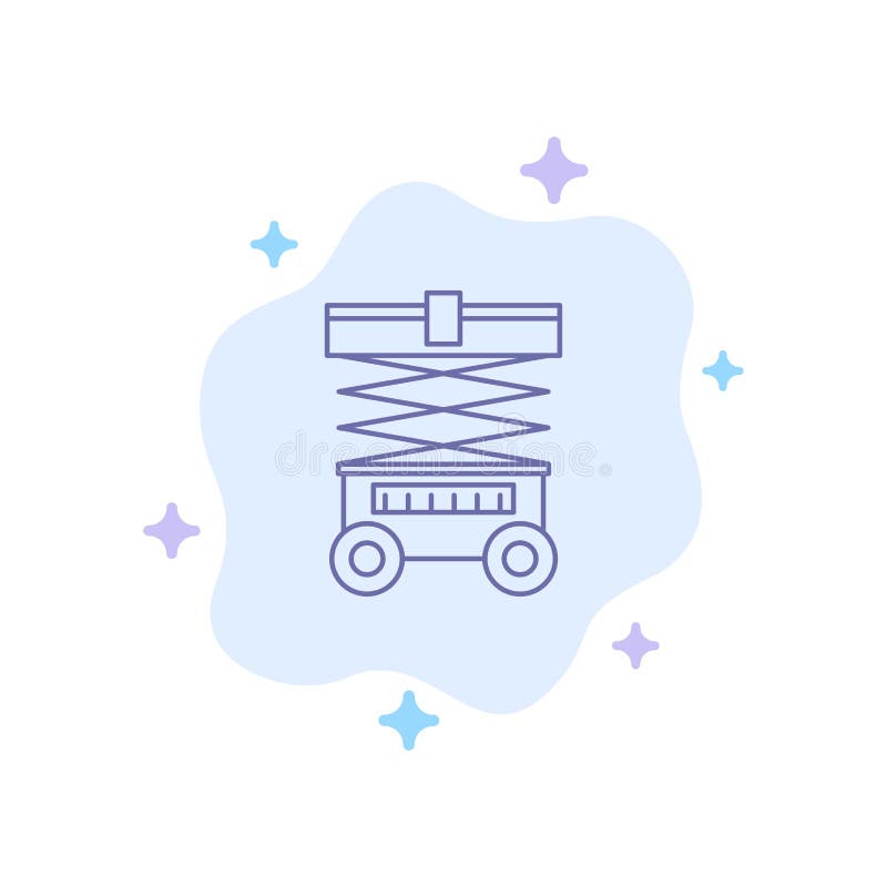Lift, Forklift, Warehouse, Lifter, Blue Icon on Abstract Cloud ...
