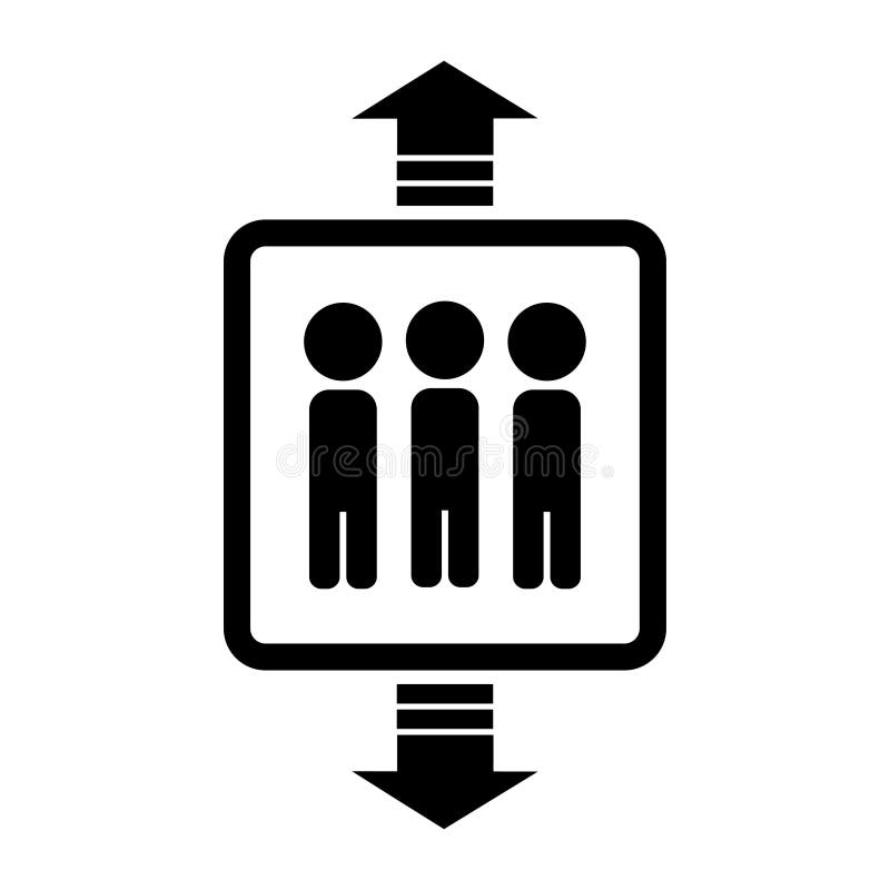 Icon lift. Lift symbol stock illustration. Illustration of passenger ...