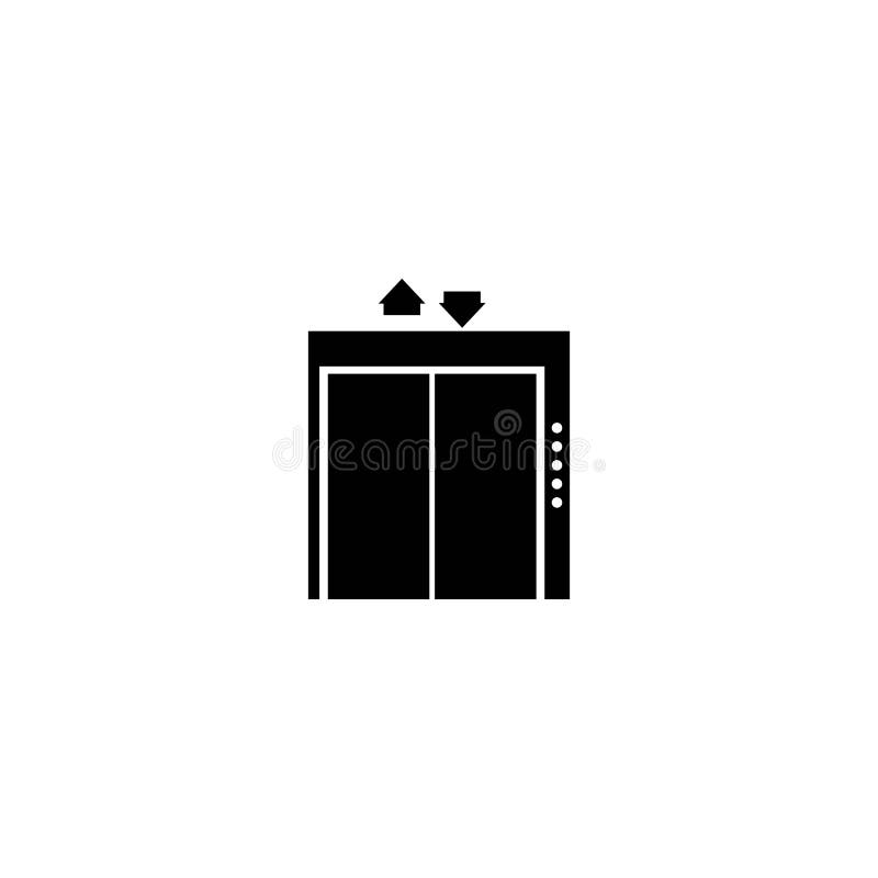 Lift icon stock vector. Illustration of elevator, office - 221554602