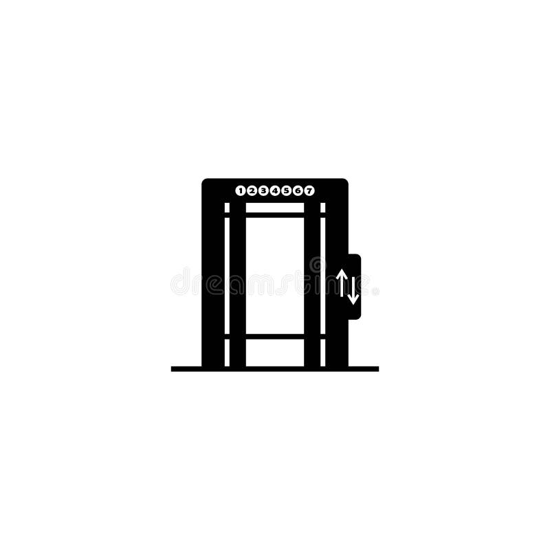 Lift Icon, Symbol Isolated on White Stock Vector - Illustration of icon ...
