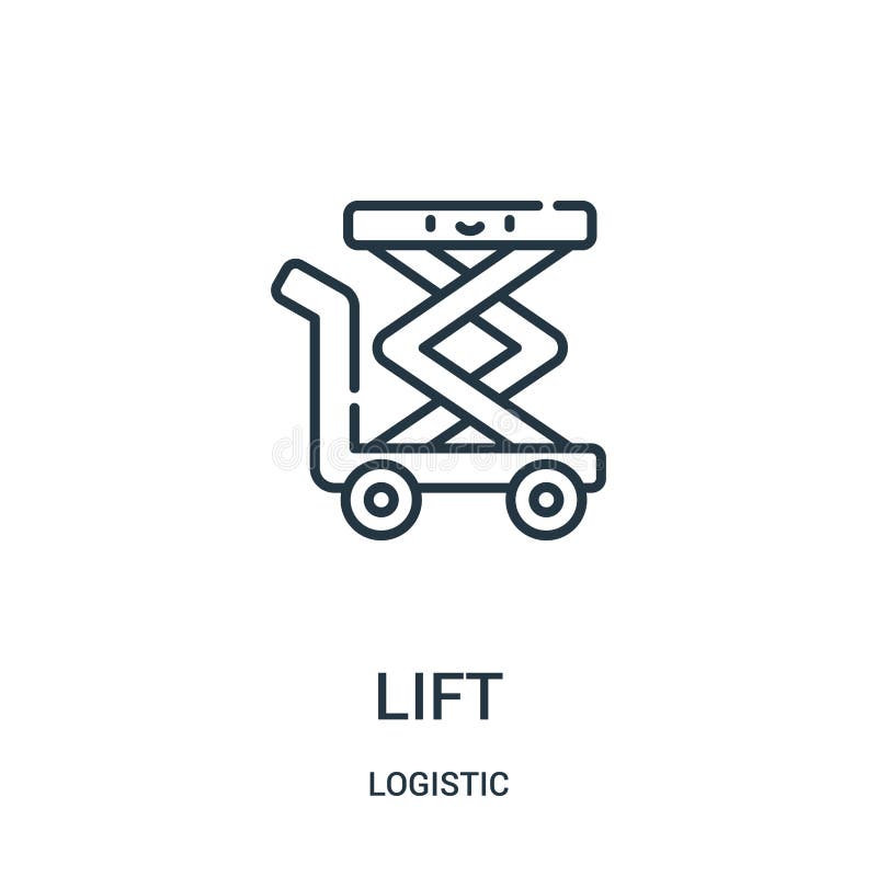 Lift Icon Vector from Out of Home Media Collection. Thin Line Lift ...