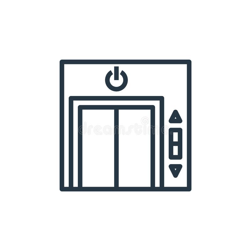 Lift Icon Vector from Smarthome Concept. Thin Line Illustration of Lift ...