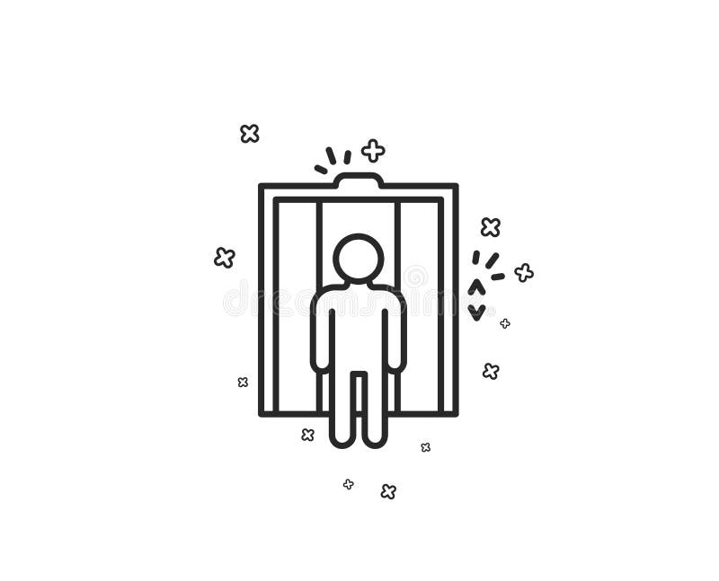 Lift Line Icon. Elevator Sign. Vector Stock Vector - Illustration of ...