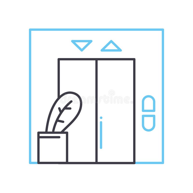 Lift Line Icon, Outline Symbol, Vector Illustration, Concept Sign Stock ...