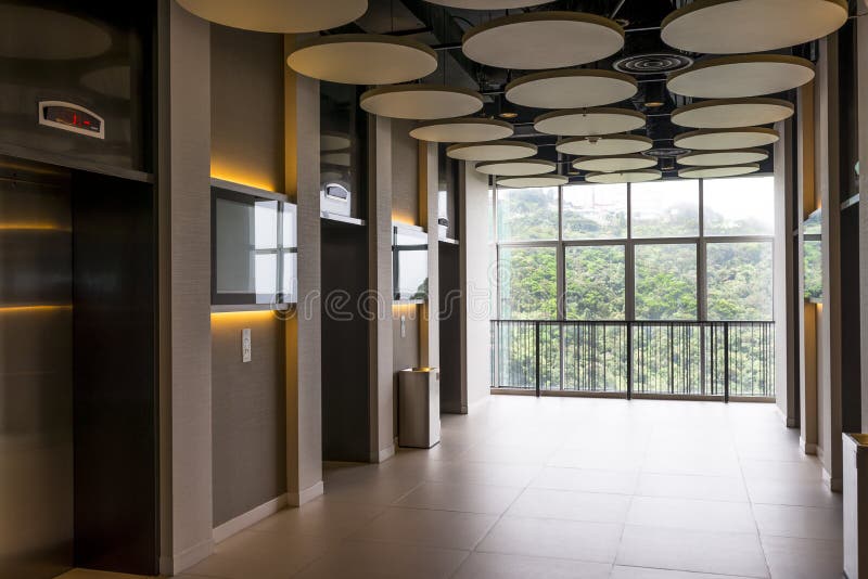 Lift Lobby stock photo. Image of conditioning, lighting - 64343310