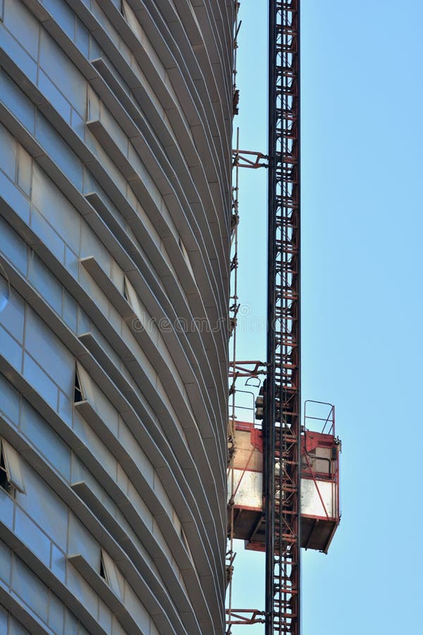 Lift of Modern Building Construction Stock Photo - Image of line ...