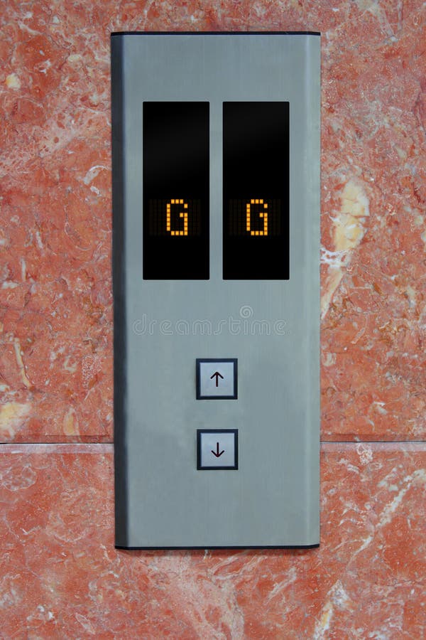 Control Panel in Elevator Cabin with Metal Buttons Stock Image - Image ...