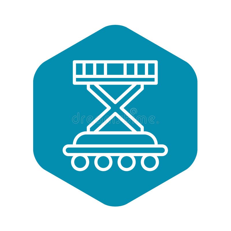 Lift Platform Icon, Outline Style Stock Vector - Illustration of loader ...