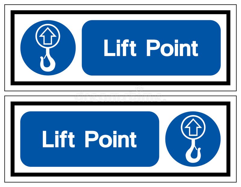 Lift Point Symbol Sign,Vector Illustration, Isolated on White ...