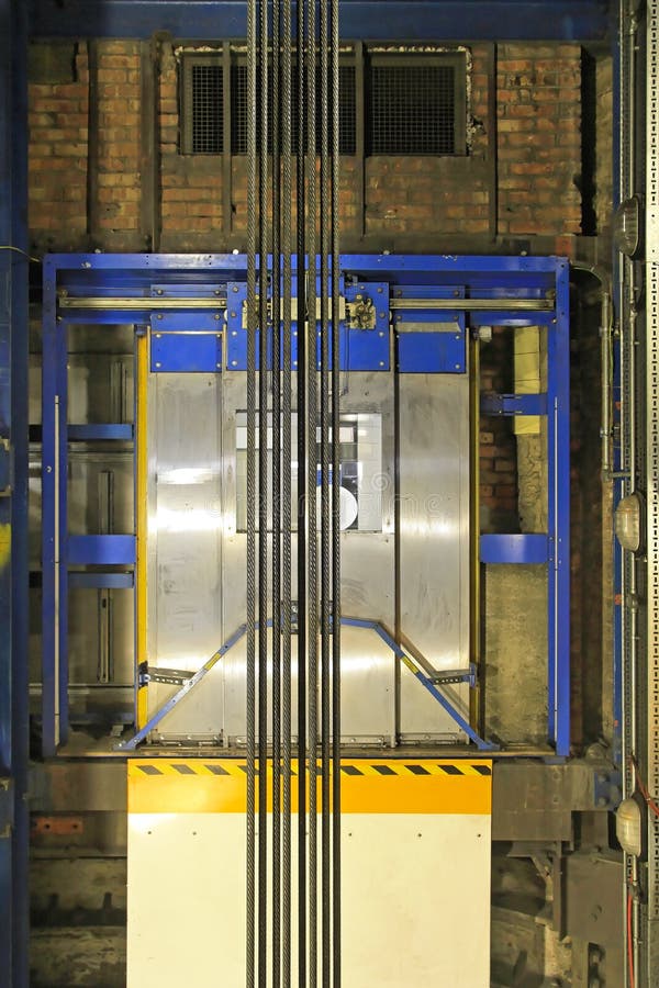 Lift shaft stock image. Image of lift, metal, track, modern - 35158443