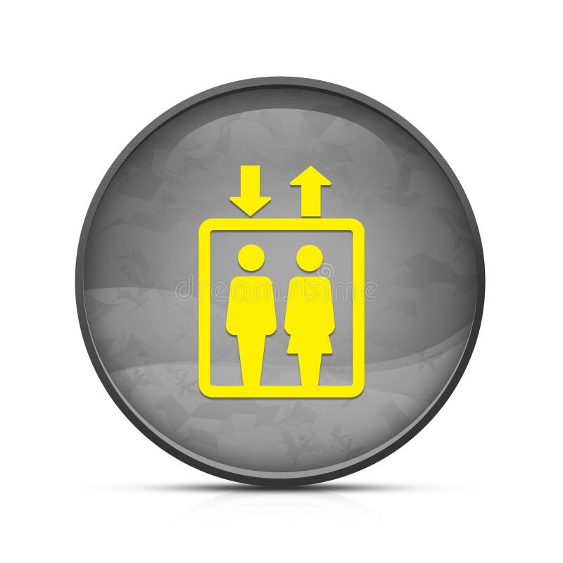 Lift Sign Icon on Classy Splash Black Round Button Illustration Stock ...