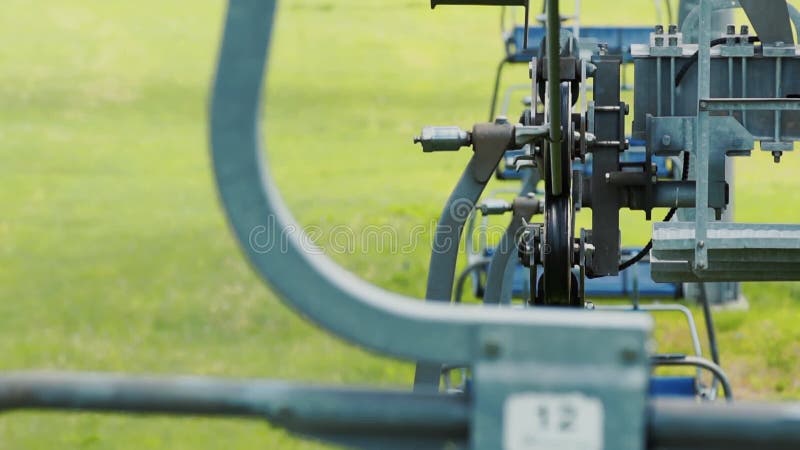 Lift Support Tower with Rollers of the Old Cable Car. Close-up of the ...