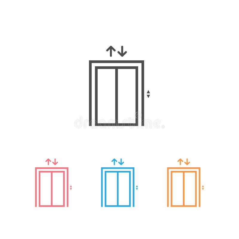 Lift Icon Template White Color Editable. Lift Symbol Vector Sign ...