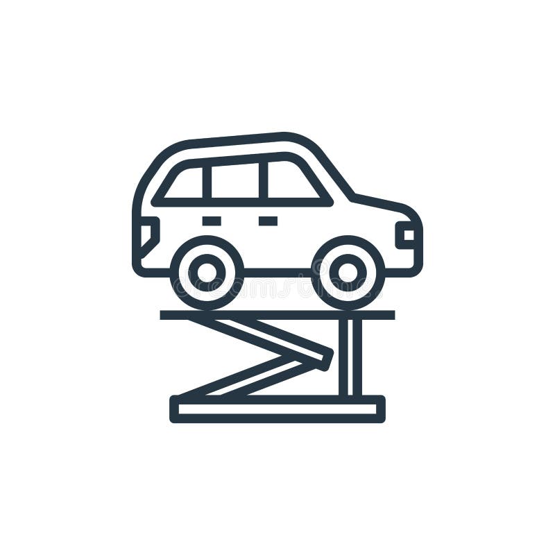 Lifter Icon Vector from Car Service Concept. Thin Line Illustration of ...