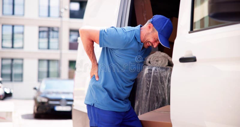 Lifting Box Backpain stock image. Image of holding, mover - 283353587