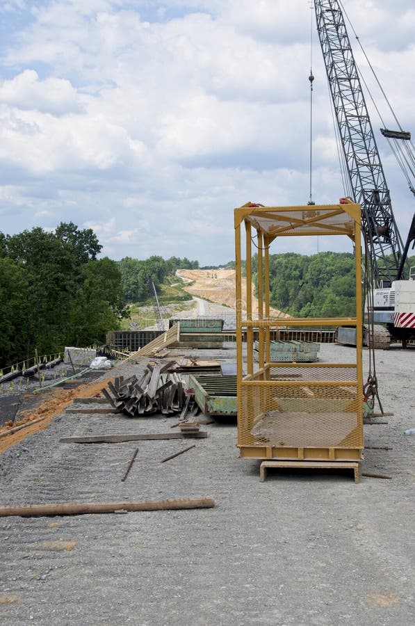 Lifting Carriage for a Crane at a Work Zone Stock Image - Image of ...