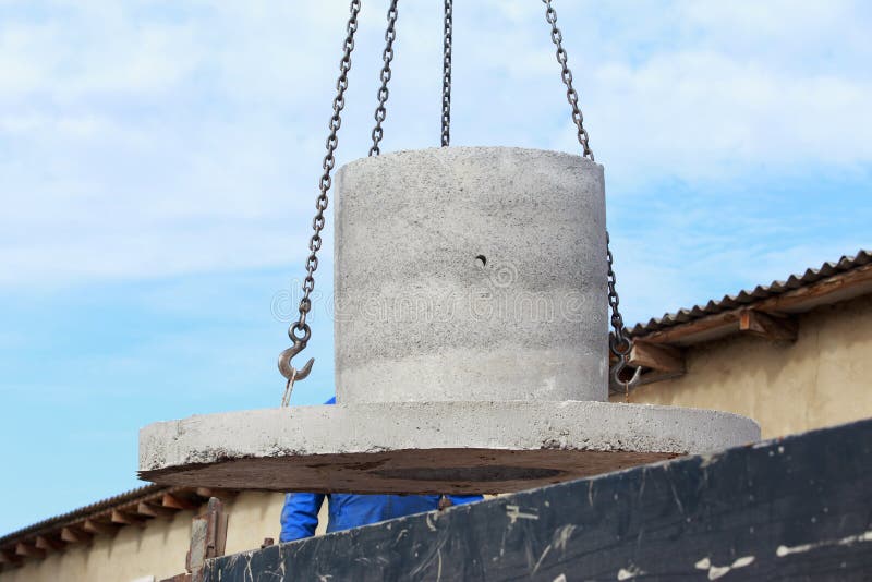 Lifting concrete structure stock image. Image of heavy - 145792901